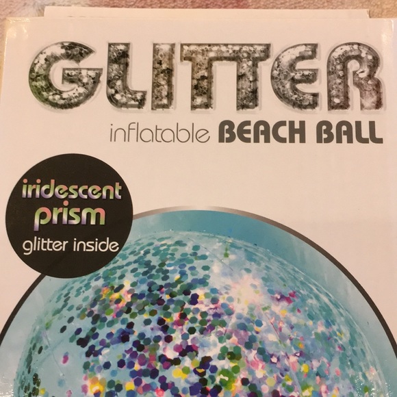 pool candy | Games | Pool Candy Silver Glitter Beach Ball 2 Nwt | Poshmark